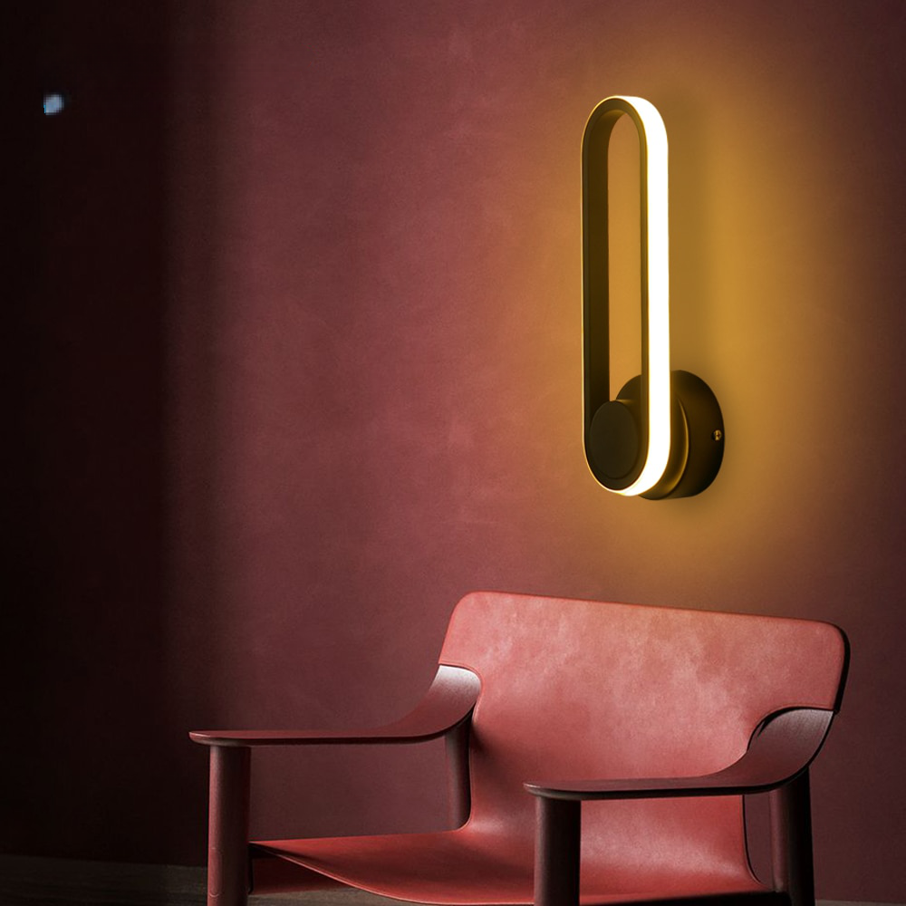 led-wall-lamp-with-lenier-profile-and-indirect-lighting-modern ...